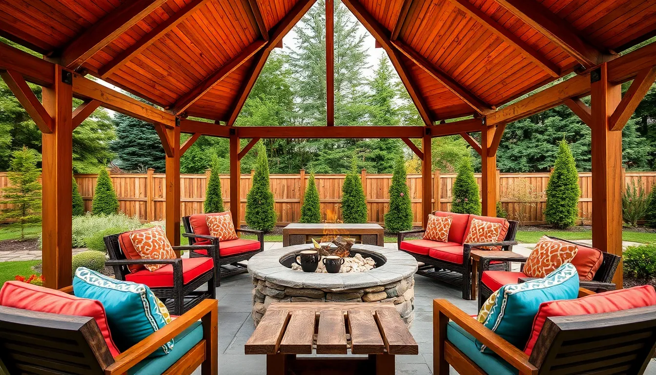 10 Unique Fire Pit and Gazebo Combinations - shadecrafted.com