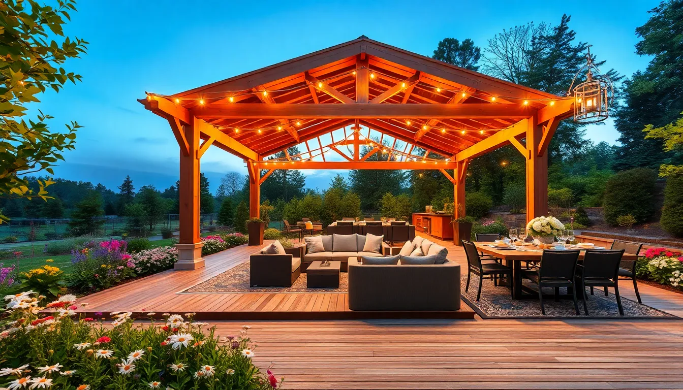 Best Pavilion Designs for Large Gardens - shadecrafted.com